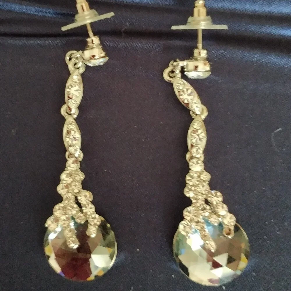 Jewelry | Copy Copy New Dramatic Clear Crystal And Crystal Black ...